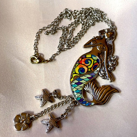 Jewelry | Pretty Charming Mermaid Pendant Chain Necklace | Poshmark